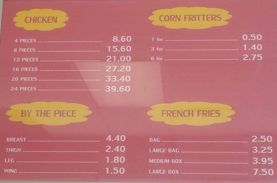 Menu at Chicken On The Way restaurant, Airdrie, -2800 Main Street SE