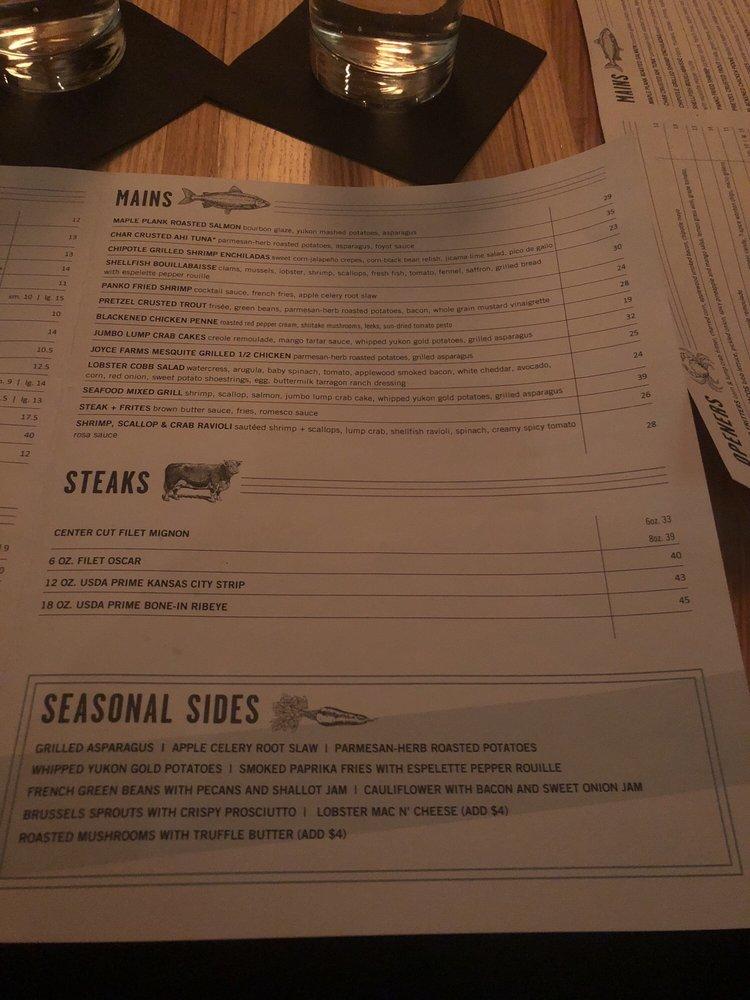 Menu at Devon Seafood & Steak pub & bar, Oakbrook Terrace
