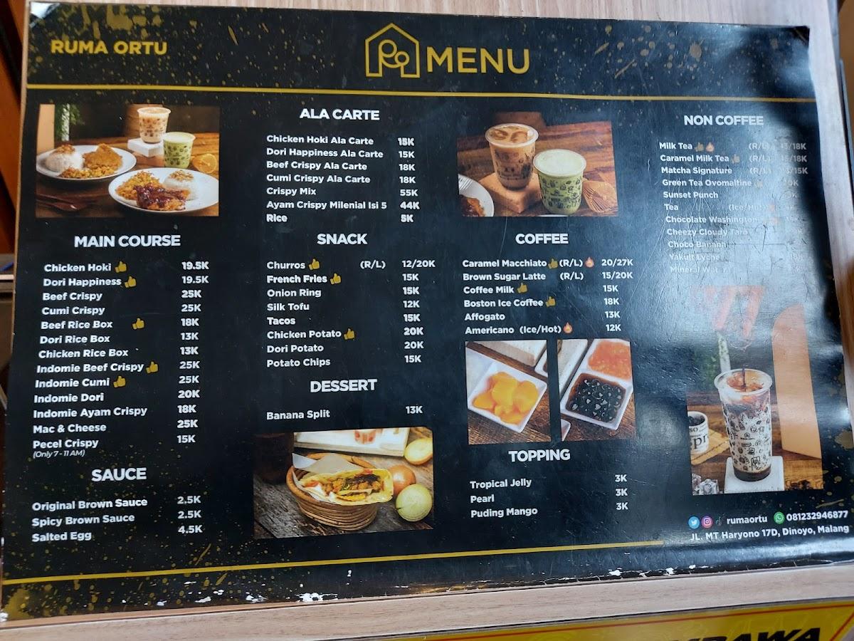 Menu at Ruma Ortu Coffee & Eatery cafe, Malang