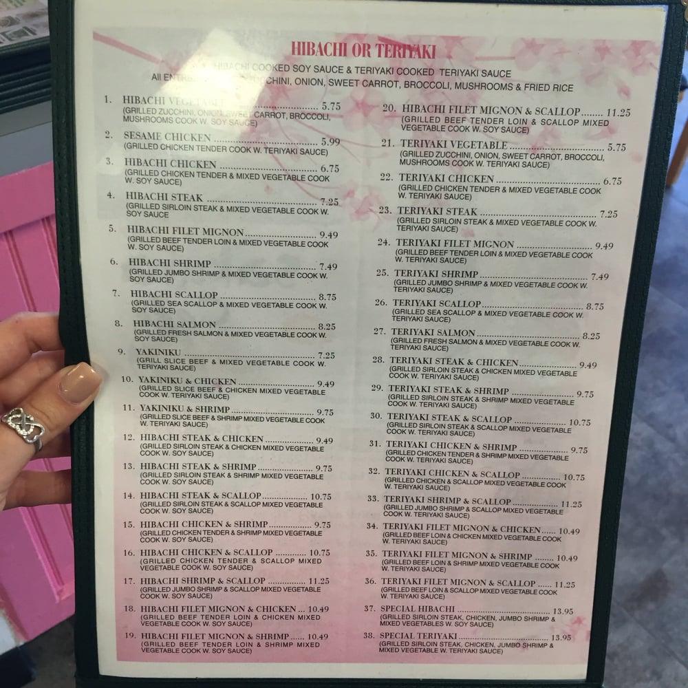 Menu at Sakura Cafe, Hazel Green, US-231