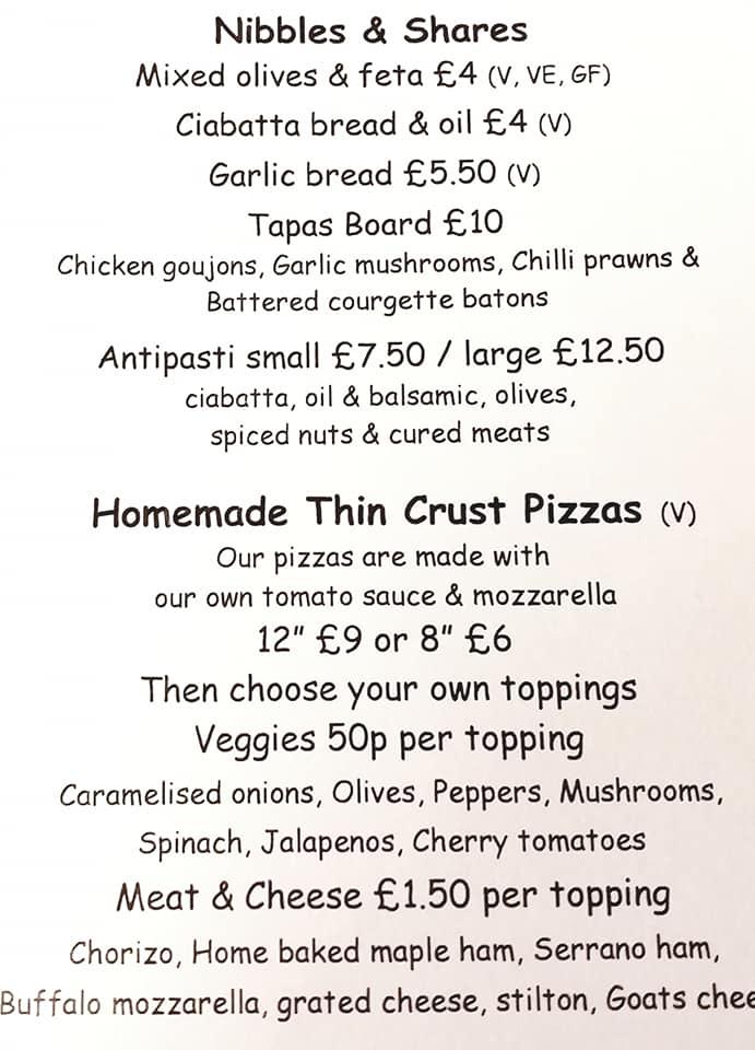 Menu at The Rose & Crown pub & bar, Tenbury Wells