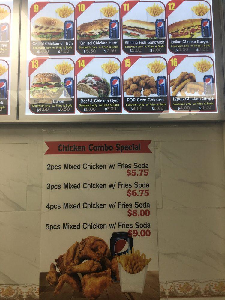 Menu at Crown Fried Chicken & Pizza restaurant, New York City, Nostrand ...