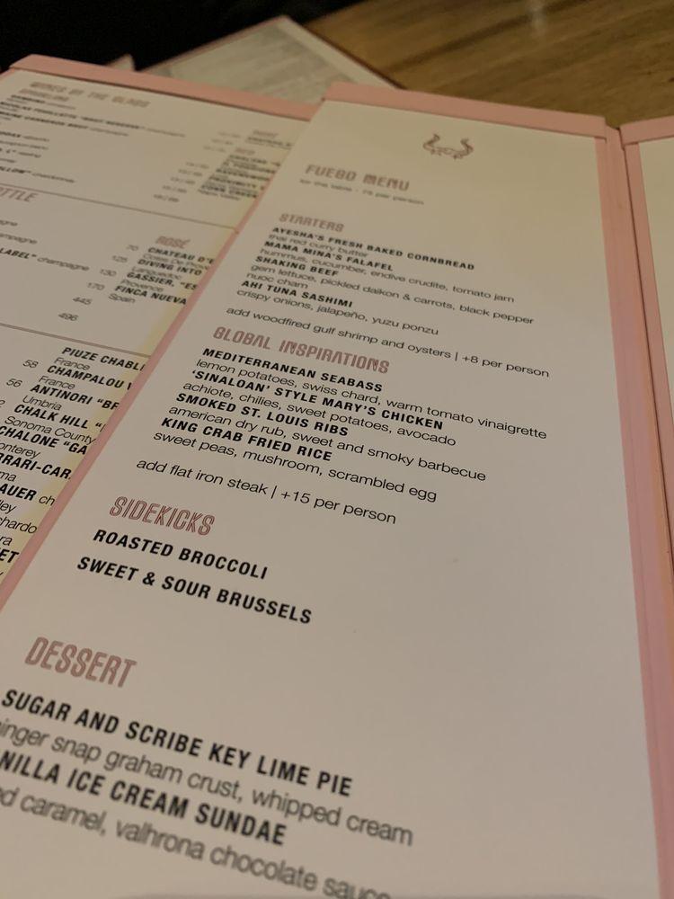 Menu at International Smoke BBQ, Las Vegas