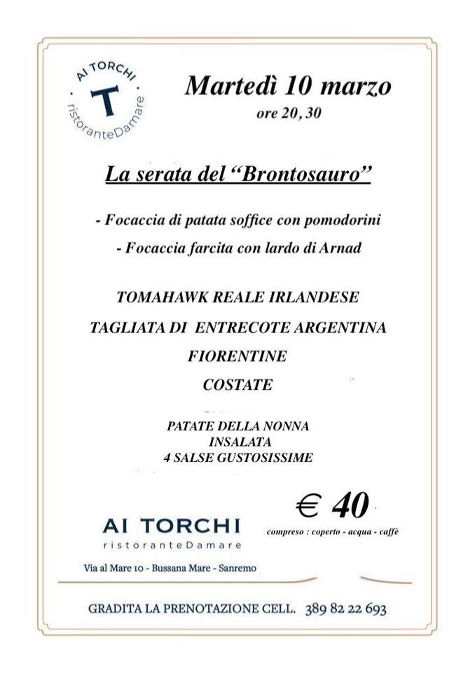 Menu at Ristorante Ai Torchi, Bussana