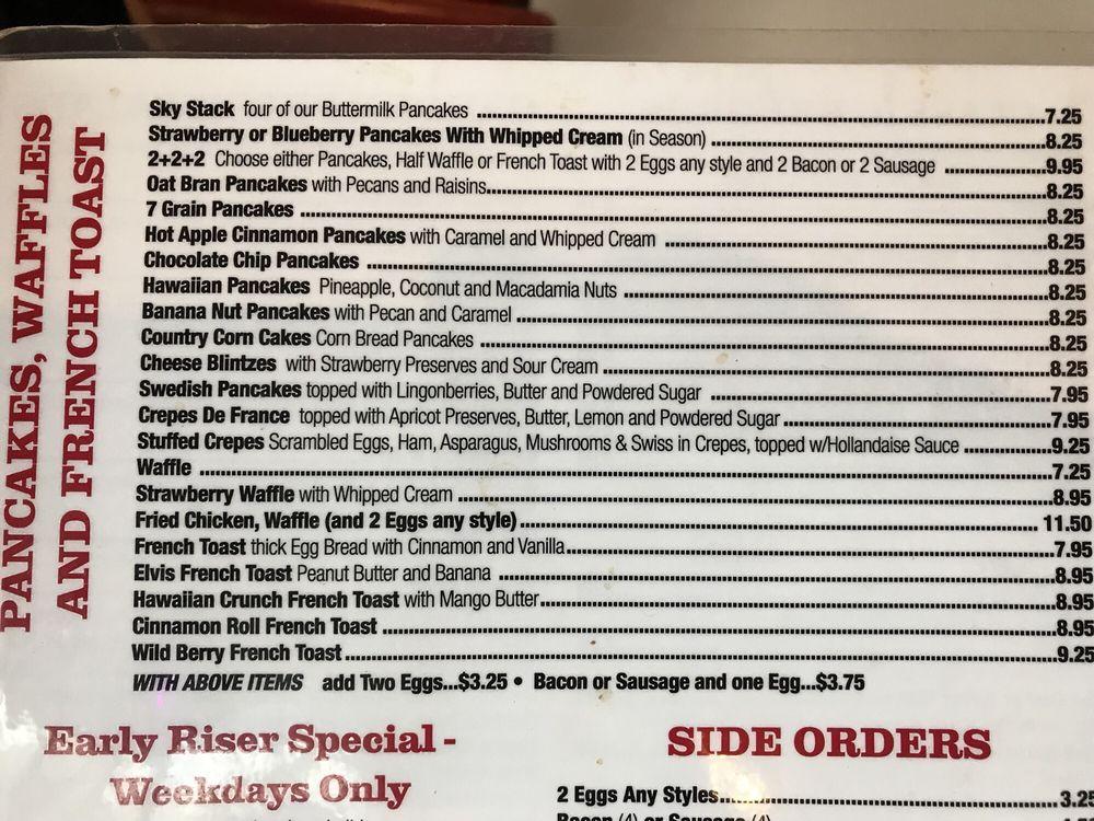 Menu at The Egg House restaurant, Simi Valley