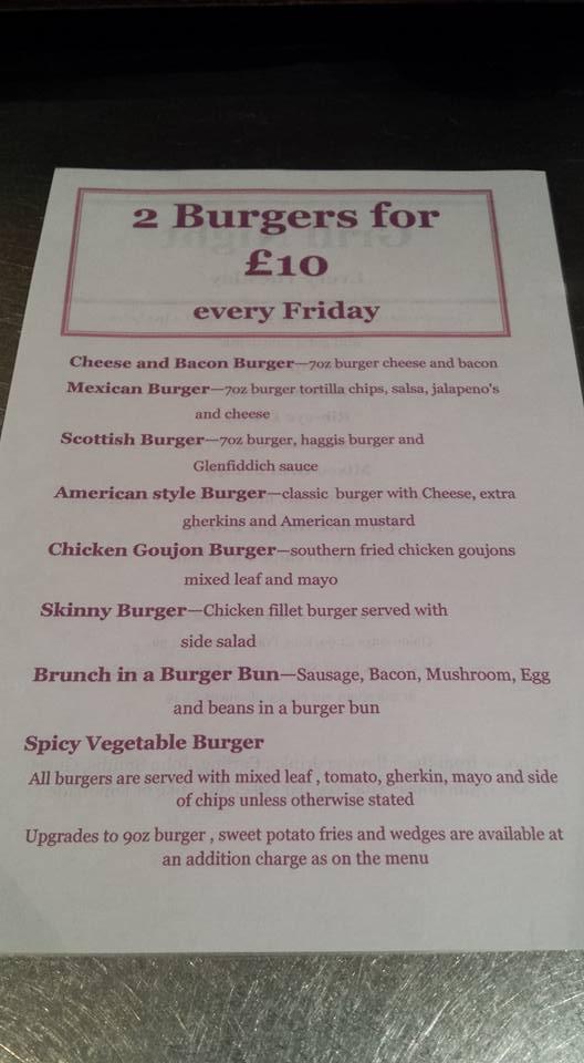 Menu at White Gate pub & bar, Mirfield