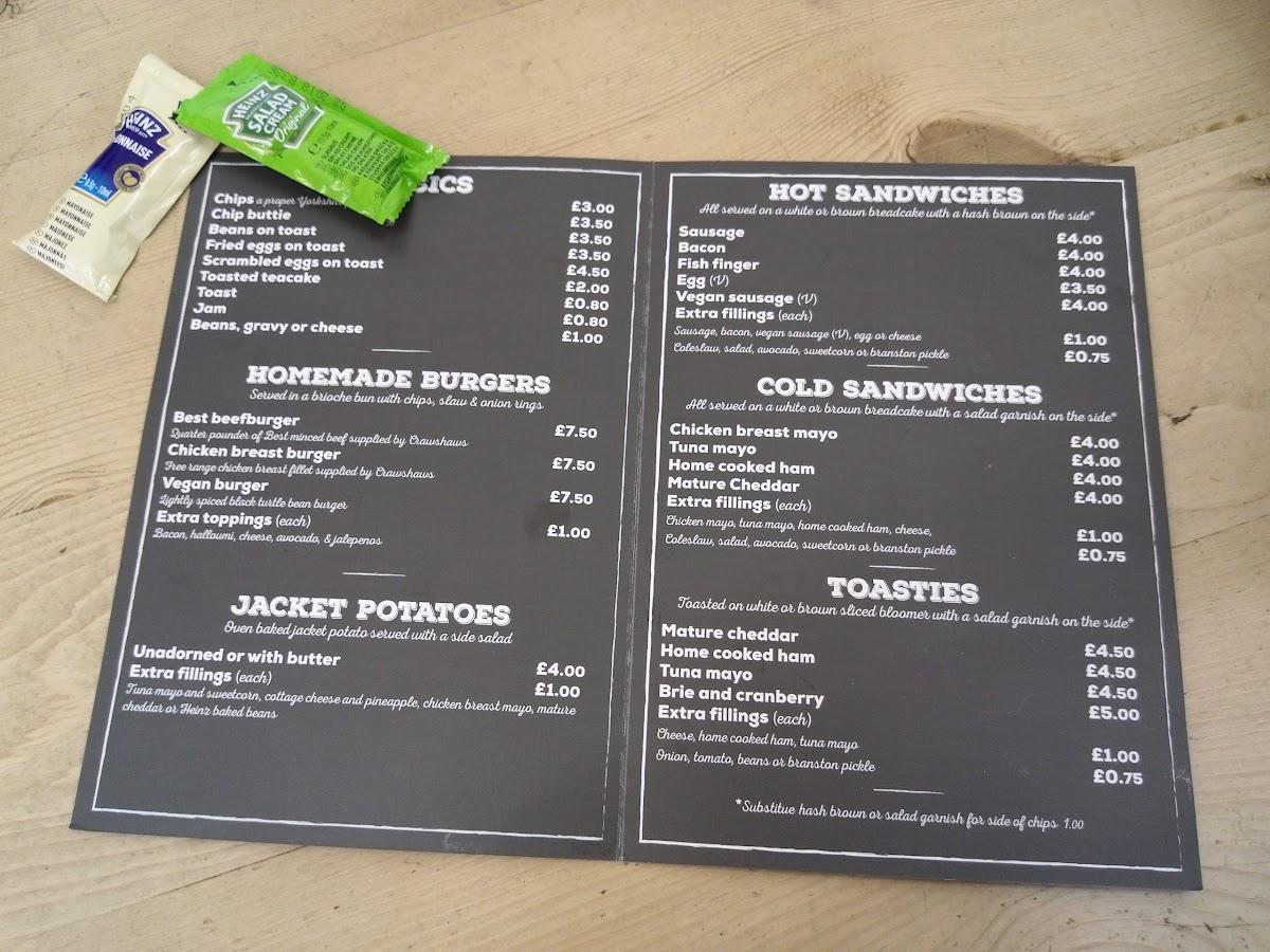 Menu at Endcliffe Park Cafe, Sheffield, The Old Pavilion