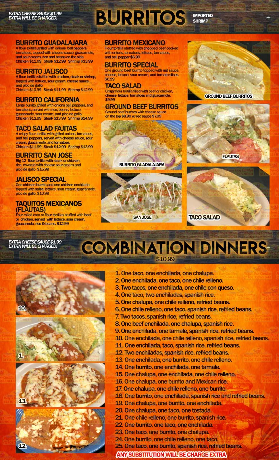 Menu at Guadalajara Mexican Grill of Franklin restaurant, Franklin