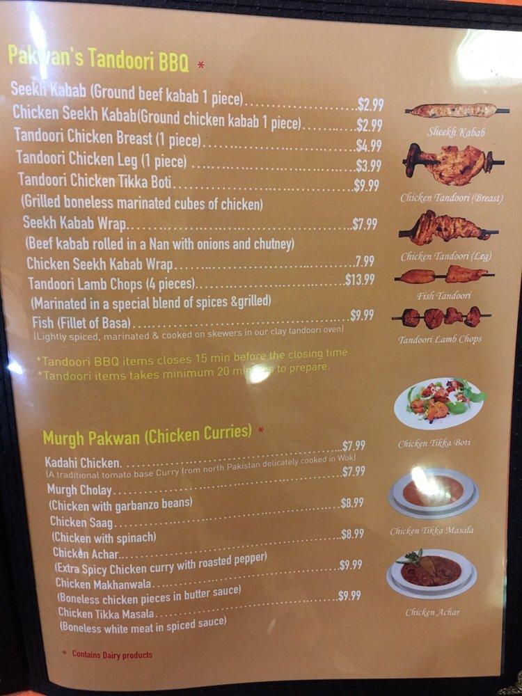 Menu at Pakwan Restaurant, Hayward, 25168 Mission Blvd