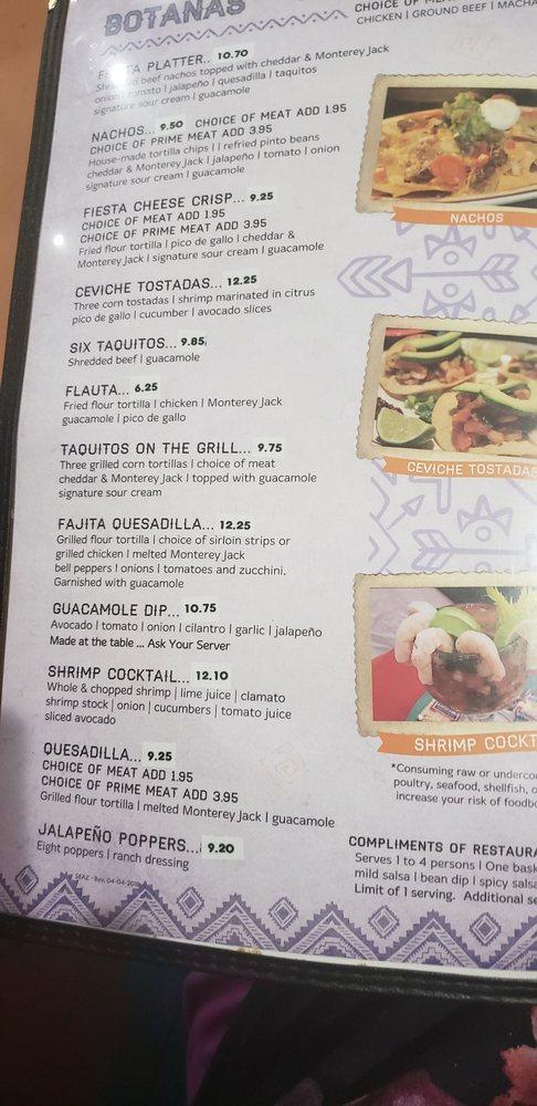Menu at Casa Serrano Los Arteaga pub & bar, Lake Havasu City