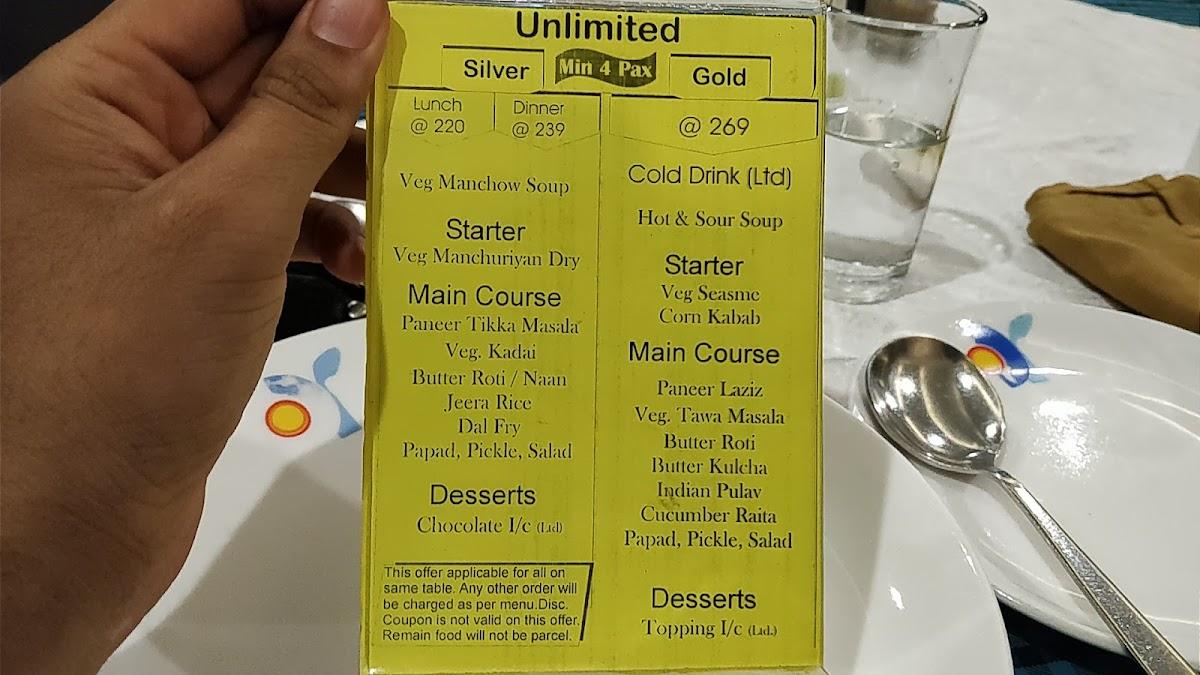 Menu at Dolphin Restaurant, Anand