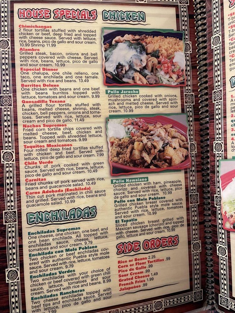 Menu at Fiesta Veracruz Mexican Restaurant, Wilmington