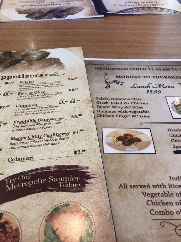 Menu at Metropolis Grill Warner Robins restaurant, Warner Robins