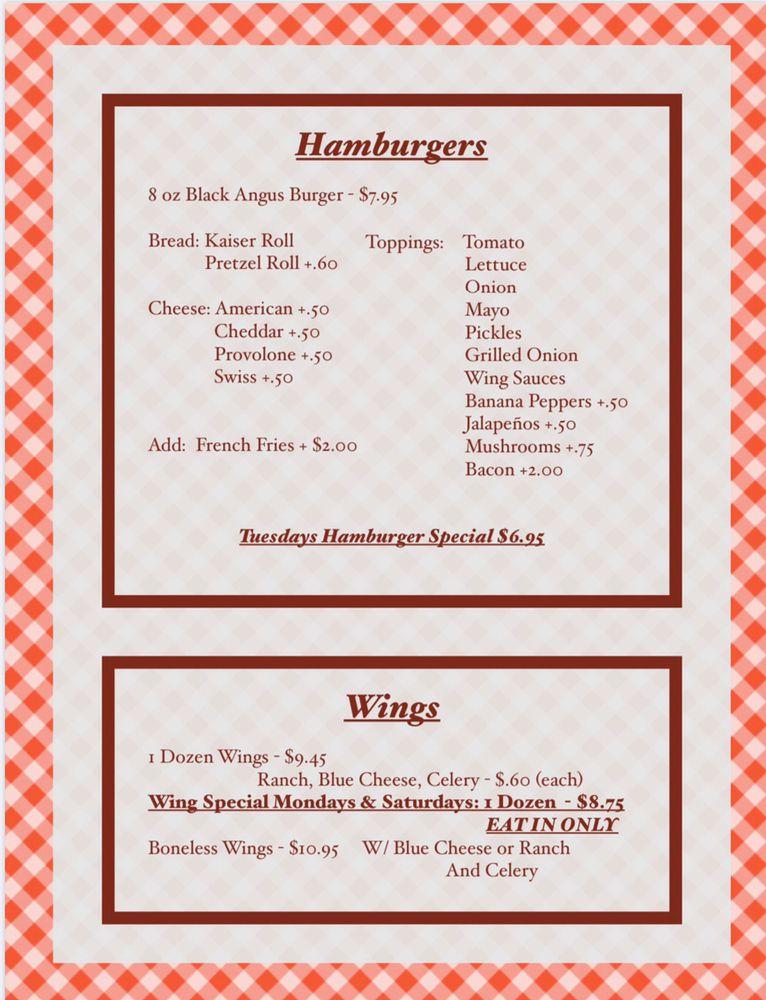 Menu at Trindle Inn pub & bar, Carlisle