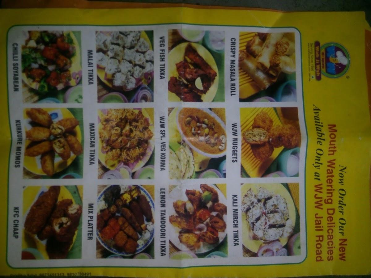 Menu at Wah Ji Wah (Amar Colony), New Delhi