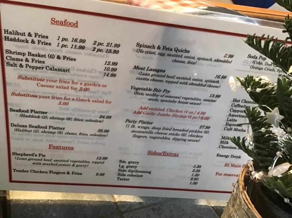 Menu at Bernard's Bistro On The Lake restaurant, Sundridge