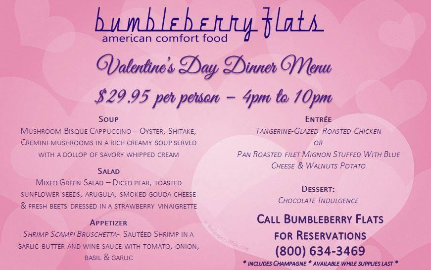 Menu at Bumbleberry Flats restaurant, Laughlin