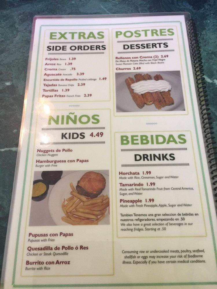 Menu at El Quetzal Restaurant & Bakery, Carthage