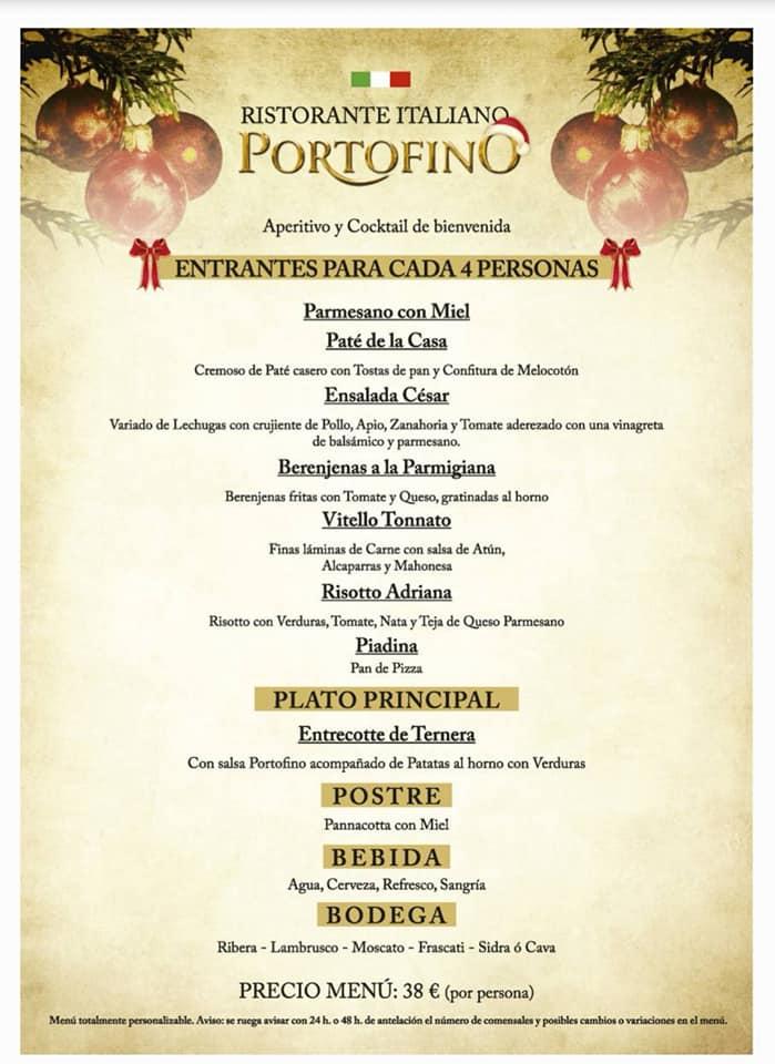 Menu at Restaurante italiano "Portofino", Linares