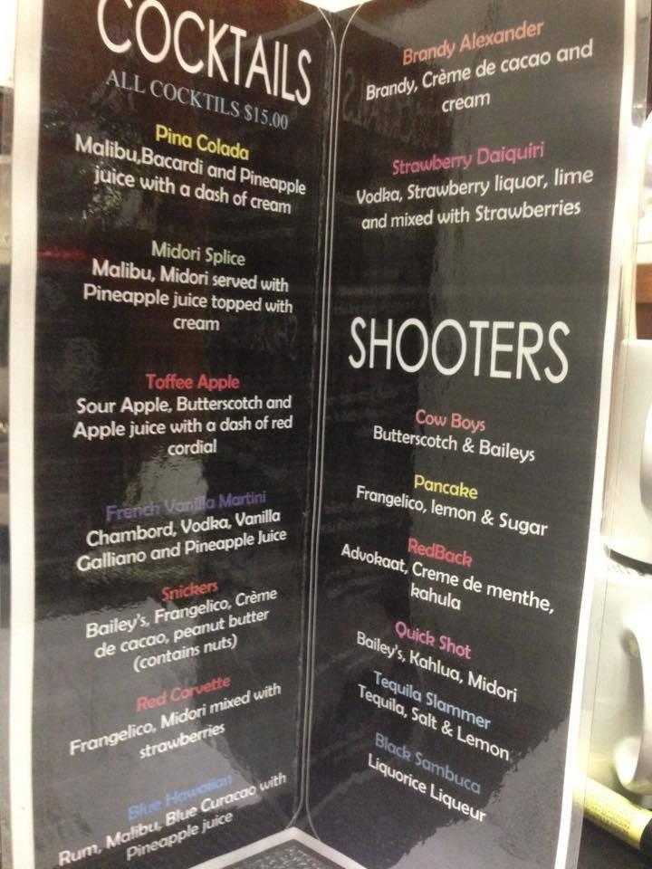 Menu at Comfort Inn Whyalla restaurant, Whyalla
