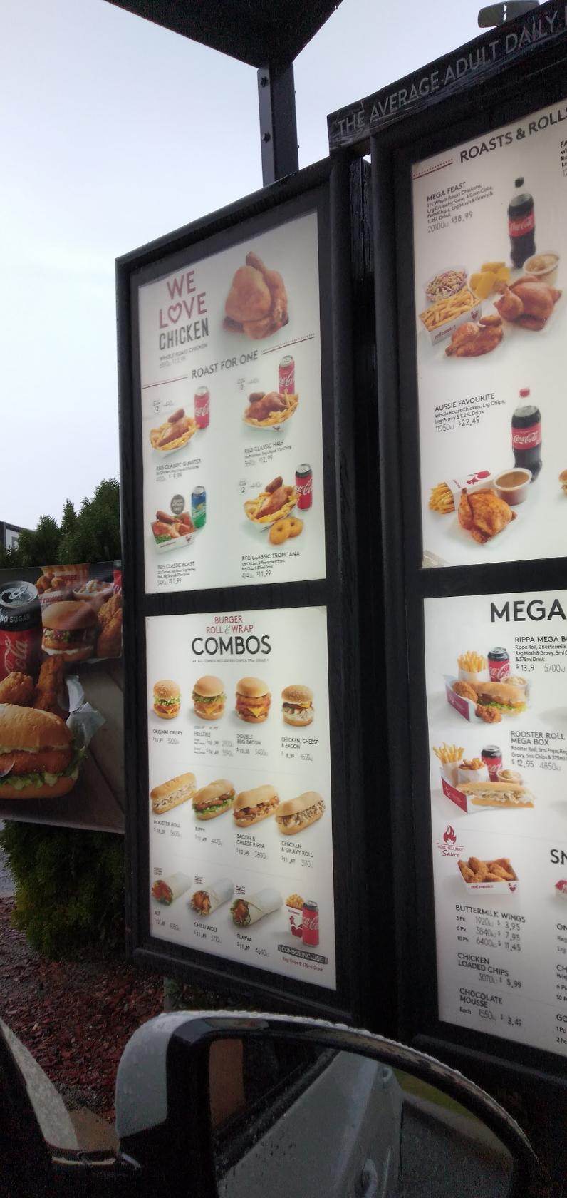 Menu at Red Rooster fast food, Innaloo, Scarborough Beach Rd