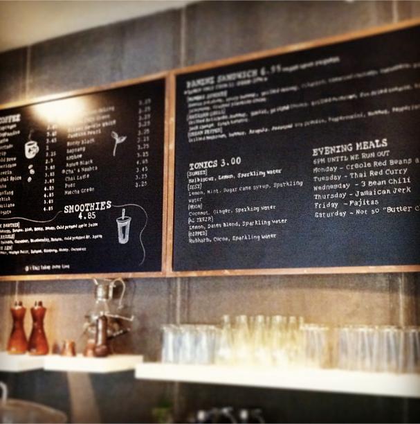 Menu at The Doshi House cafe, Houston