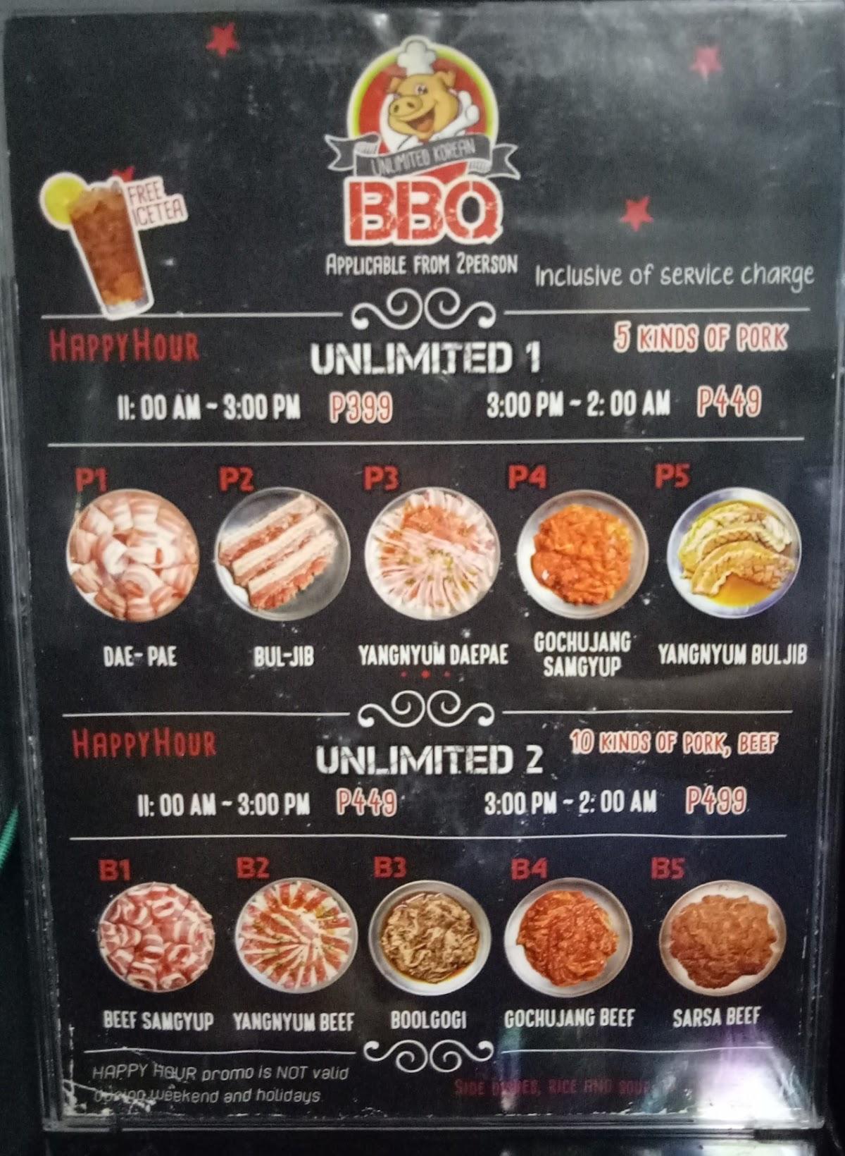 Menu at Samgyupsalamat Fusebox UST restaurant, Manila, 1254-1258 ...