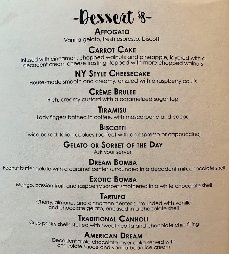 Menu at AMARONE RESTAURANT, Guilford