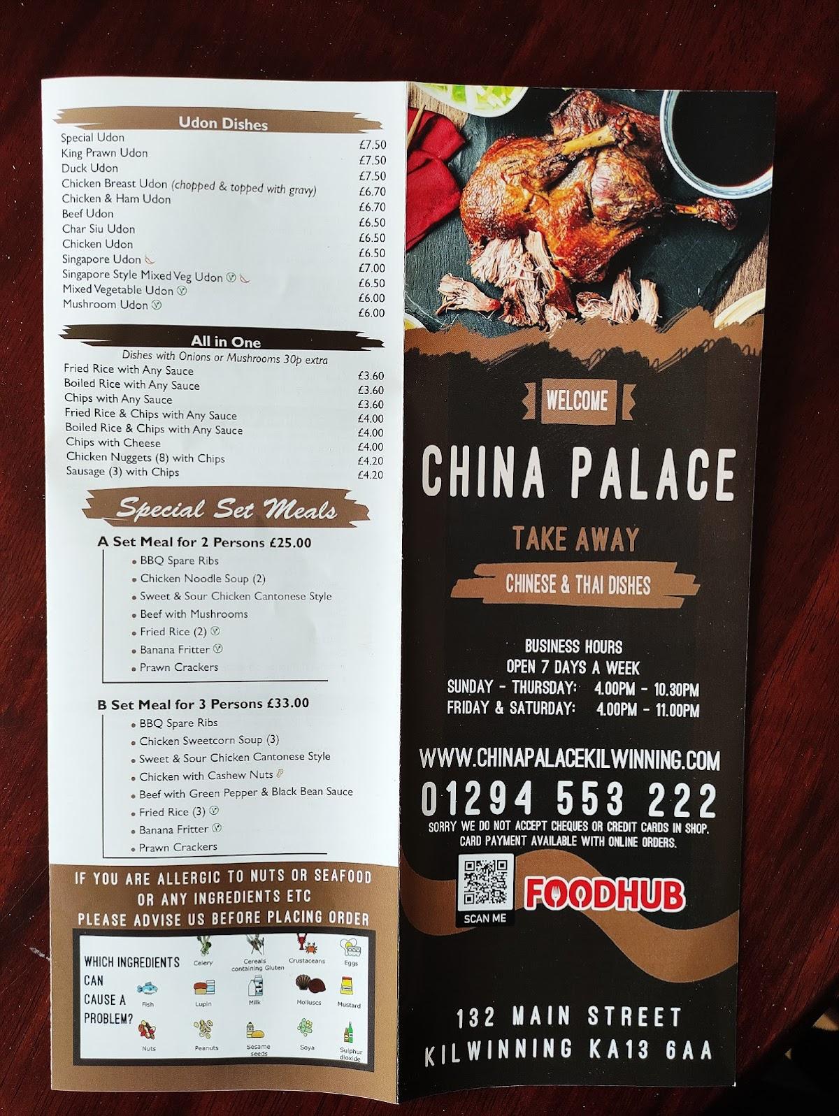 China Palace Chinese Takeaway in Kilwinning - Restaurant menu and reviews