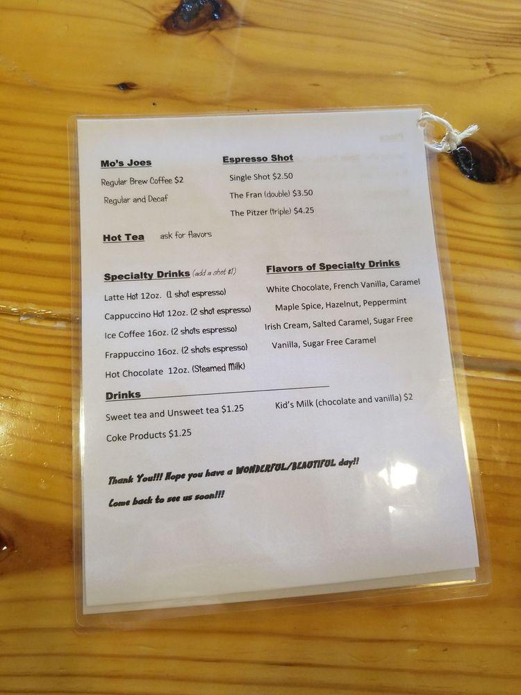Menu at The Stable cafe, Greensboro