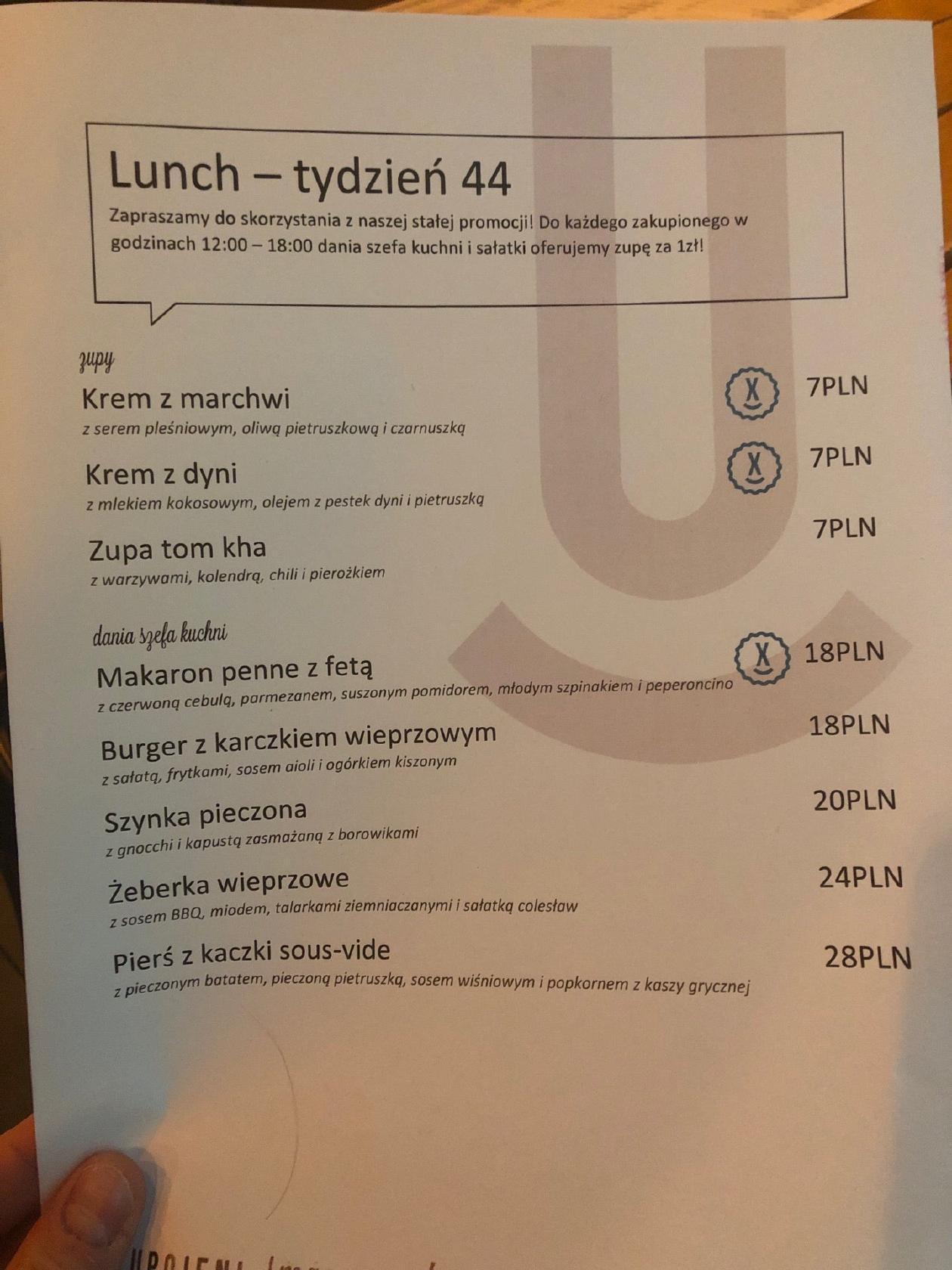Menu at Upojeni Multitap restaurant, Katowice