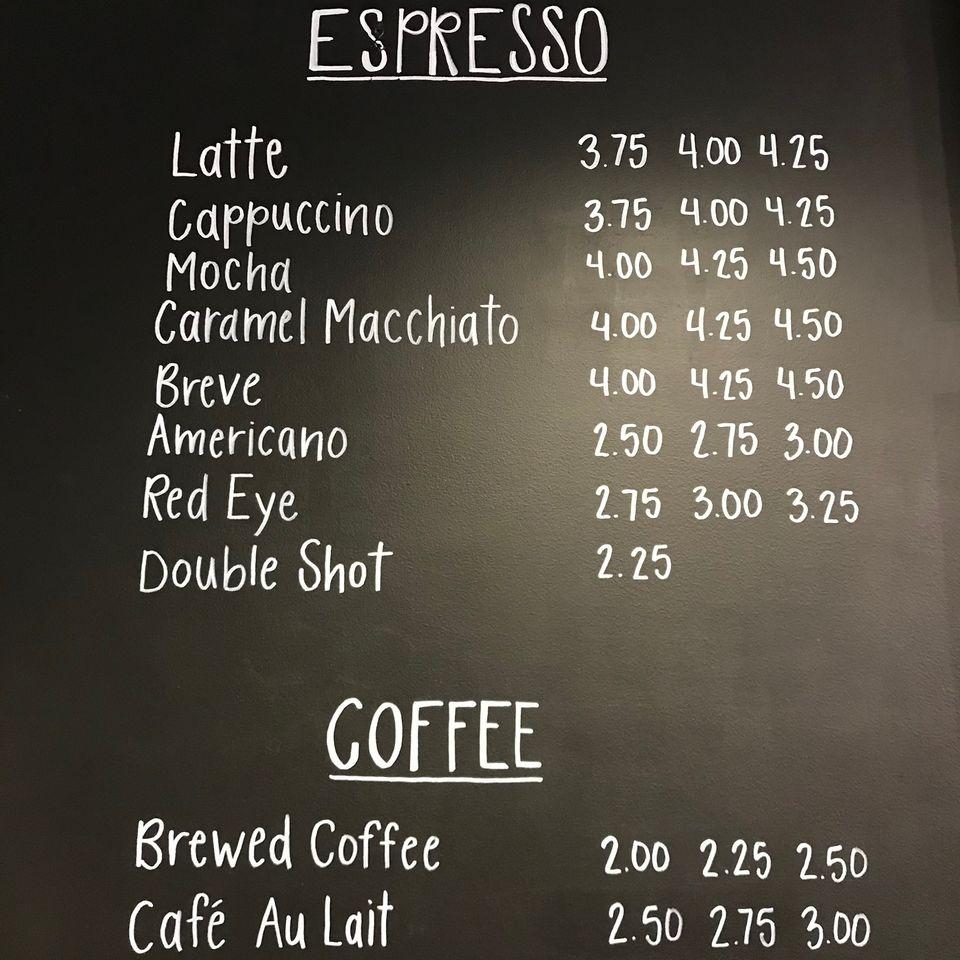 Menu at Common Grounds cafe, Morrisville