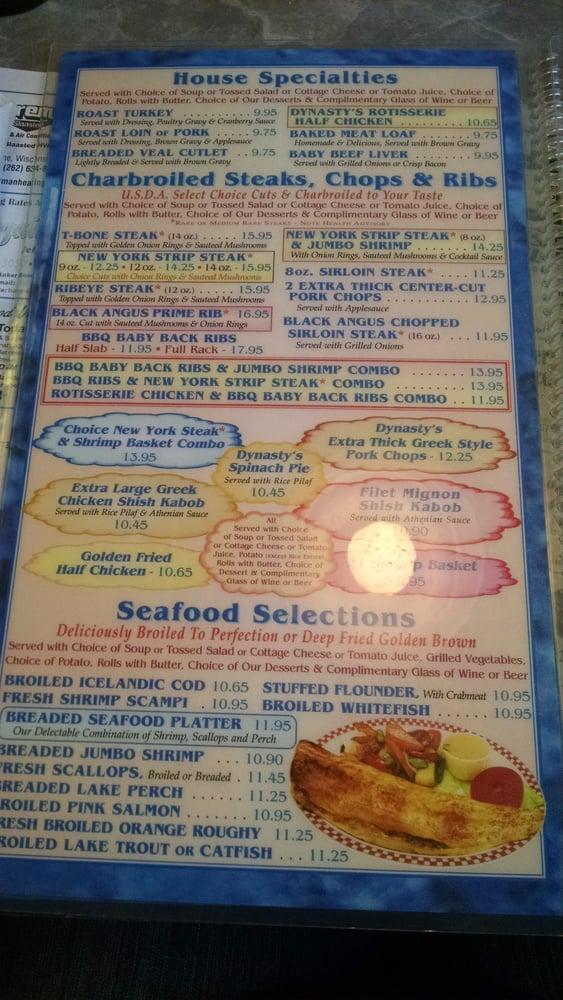 Menu at Dynasty Family Restaurant, Racine