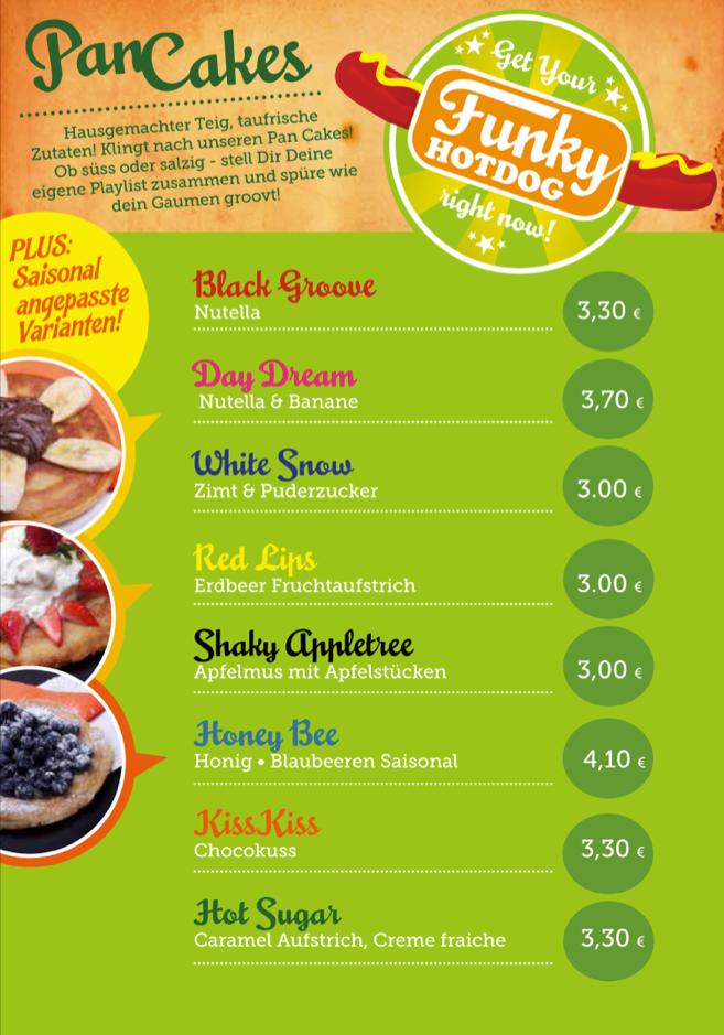 Menu at Funky Hot Dog restaurant, Hamburg