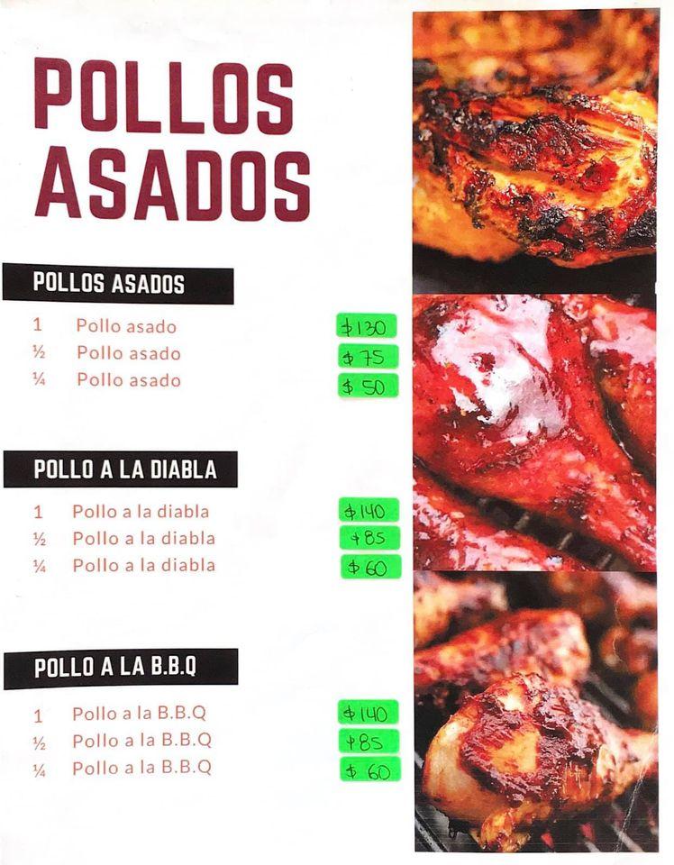 Menu at Pollos Y Carnes Asadas El Güero restaurant, Manzanillo