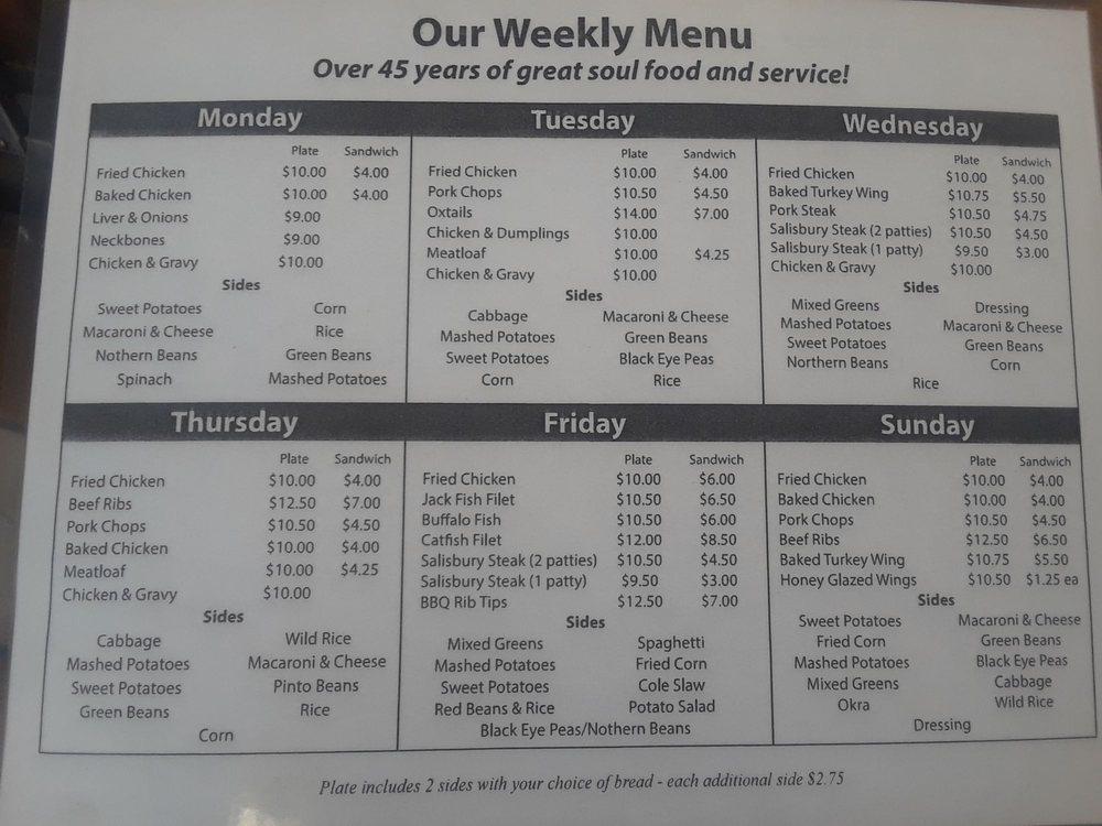 Menu at Diner's Delight restaurant, St. Louis