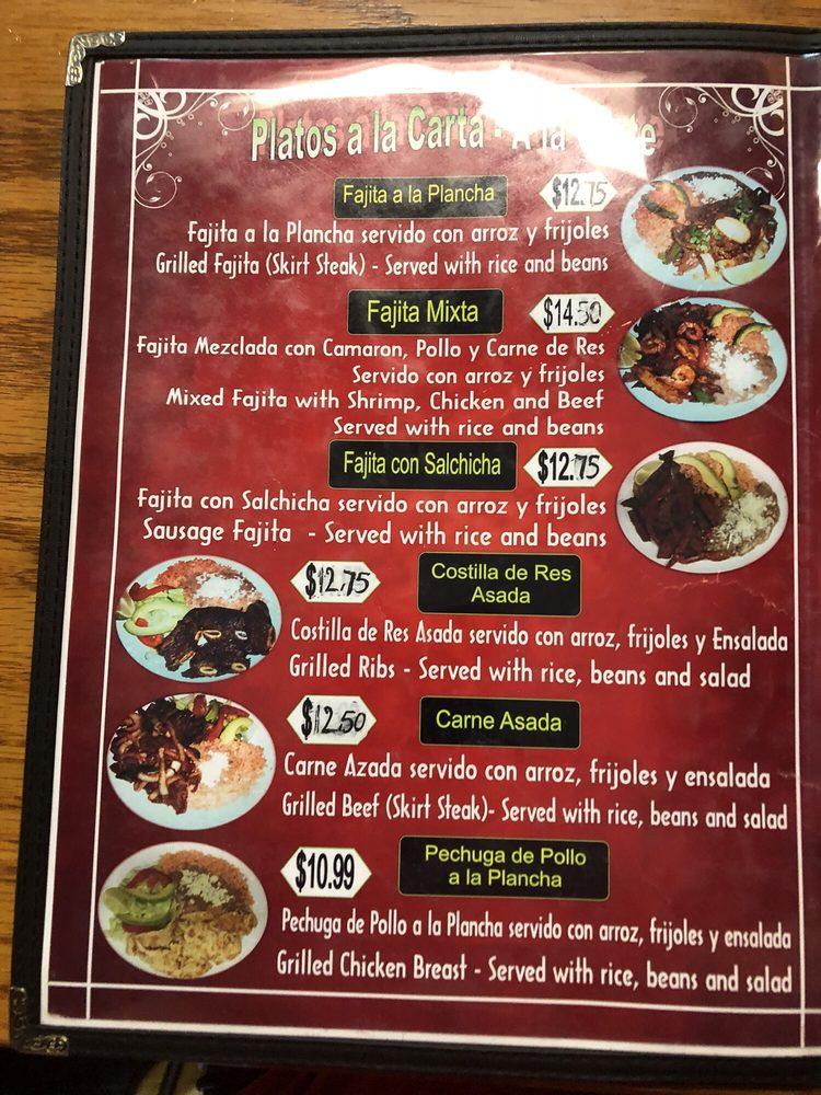 Menu at El Limon Mexican Restaurant, Baton Rouge