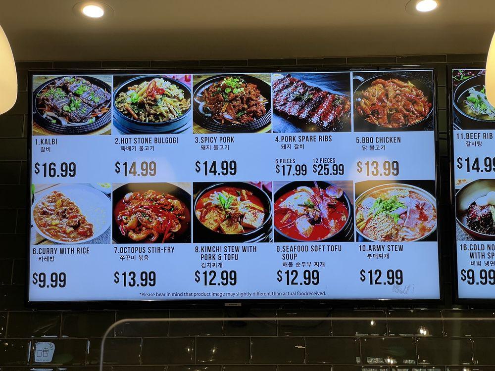 Menu at K-Town Korean Foods restaurant, Honolulu