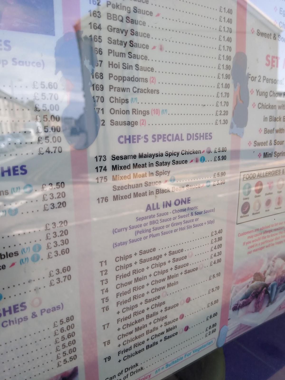 Menu at Super Palace fast food, Burry Port