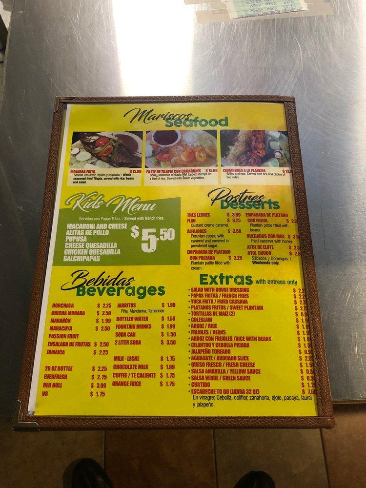 Menu at Fiesta Chicken restaurant, Woodbridge