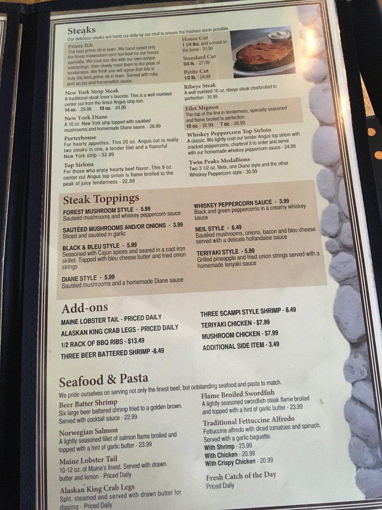 Menu at Hungry Hunter Steakhouse, Bakersfield