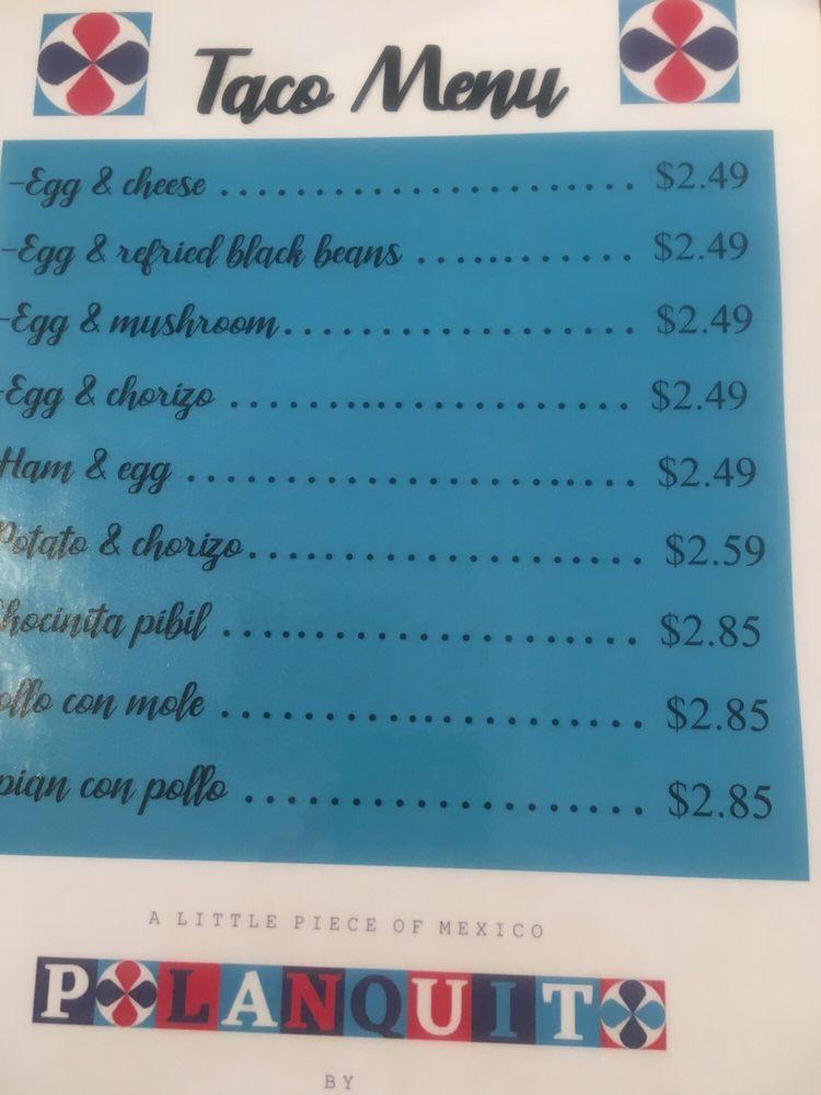 Menu at Polanquito pub & bar, Houston