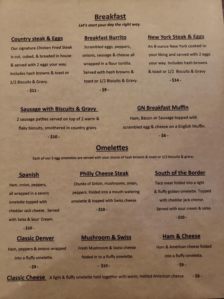 Carta del restaurante Great Northern Hotel, Malta