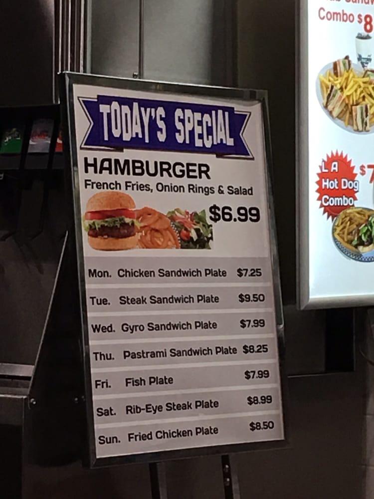 Menu at Victory Diner restaurant, Orange