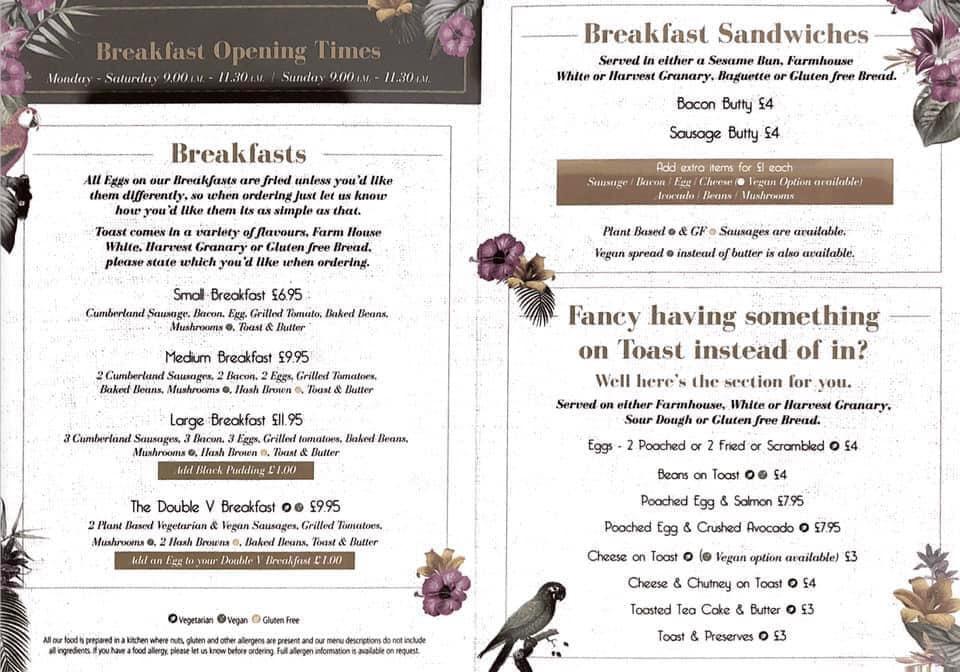 Menu at Attfield's Farm Shop Ltd cafe, Leicester