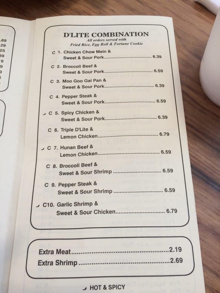 Menu at Wok D'Lite cafe, Friendswood, 202 S Friendswood Dr