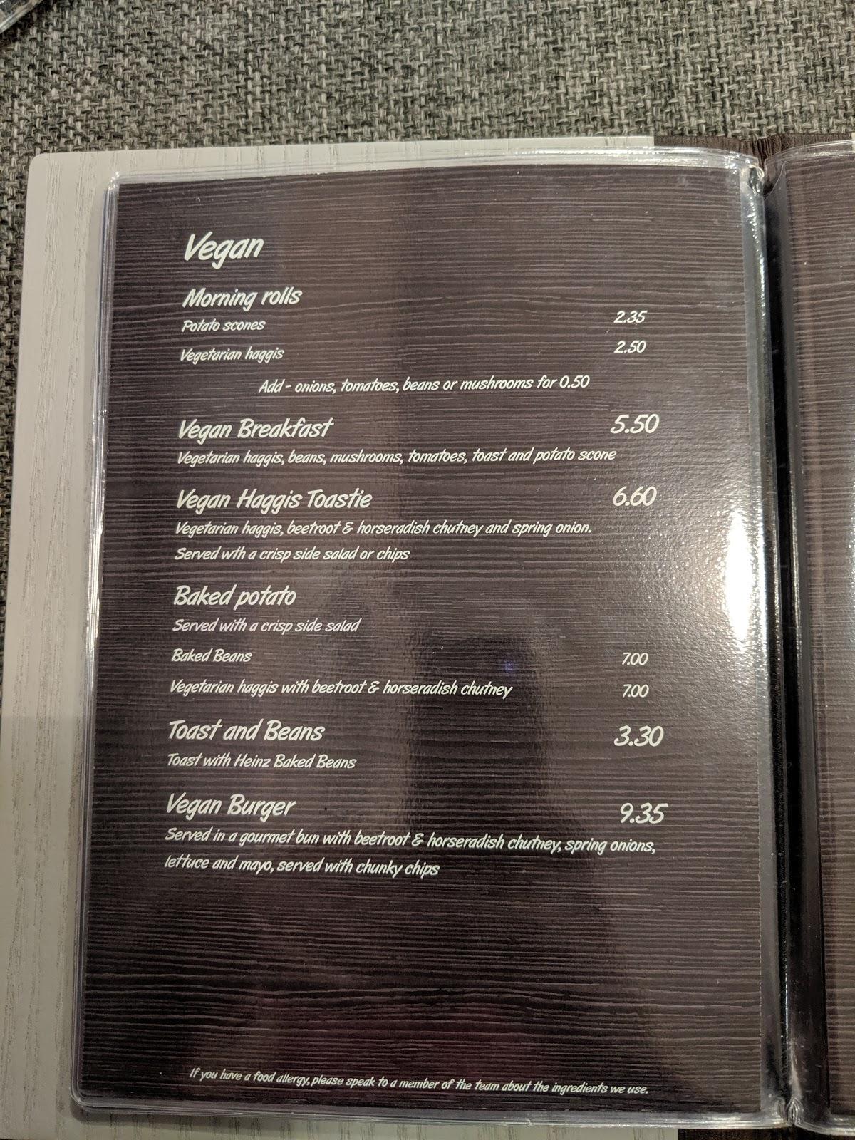 Menu at Cafe Alba, Cumbernauld, Unit 33A
