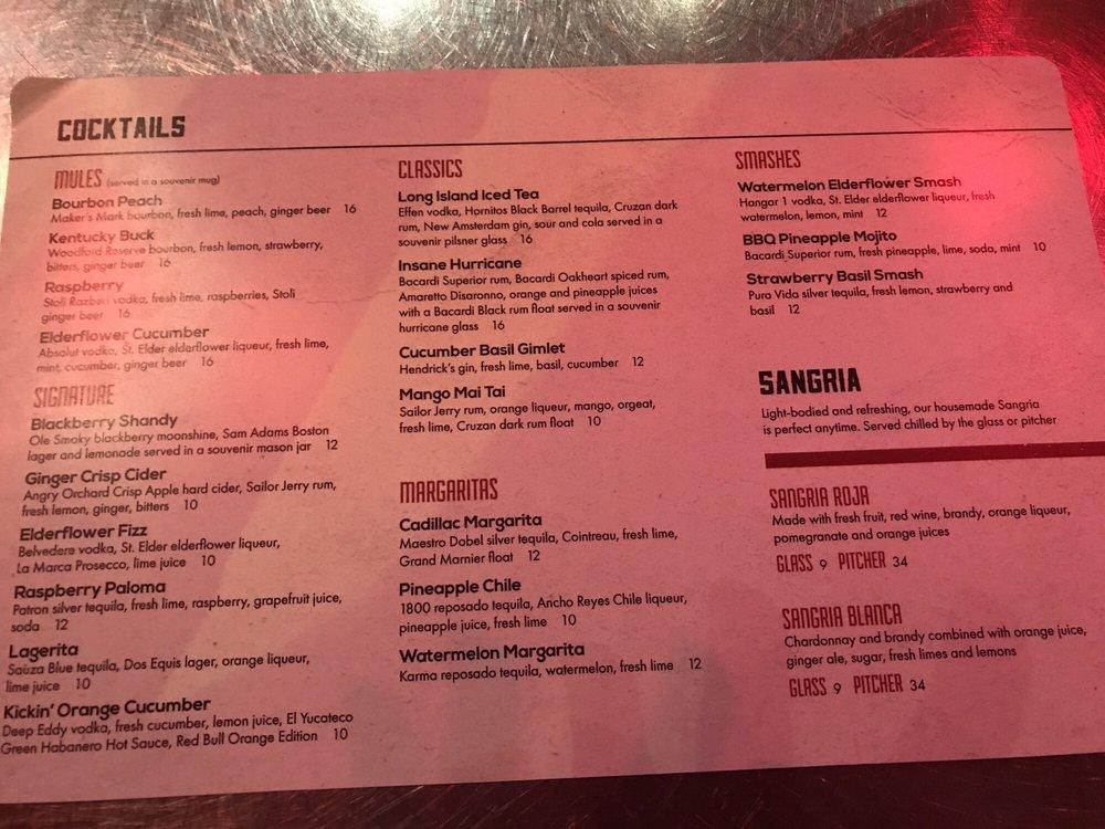 Menu at House of Blues Restaurant & Bar, Las Vegas