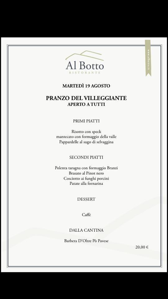 Menu da Bar Mento, Roncola