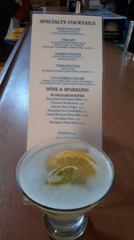 Menu at Blue Parrot pub & bar, East Hampton